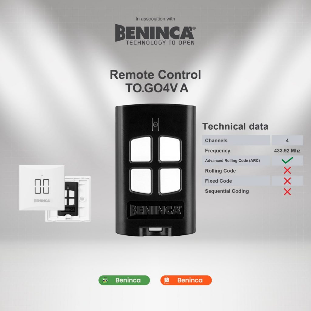 Beninca Remote Control 2 Button